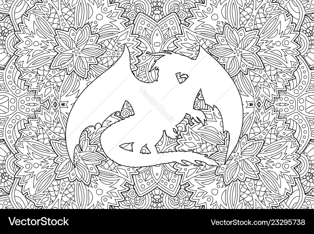 Intricate Dragon Coloring Pages Dragon Beautiful Antistress Coloring