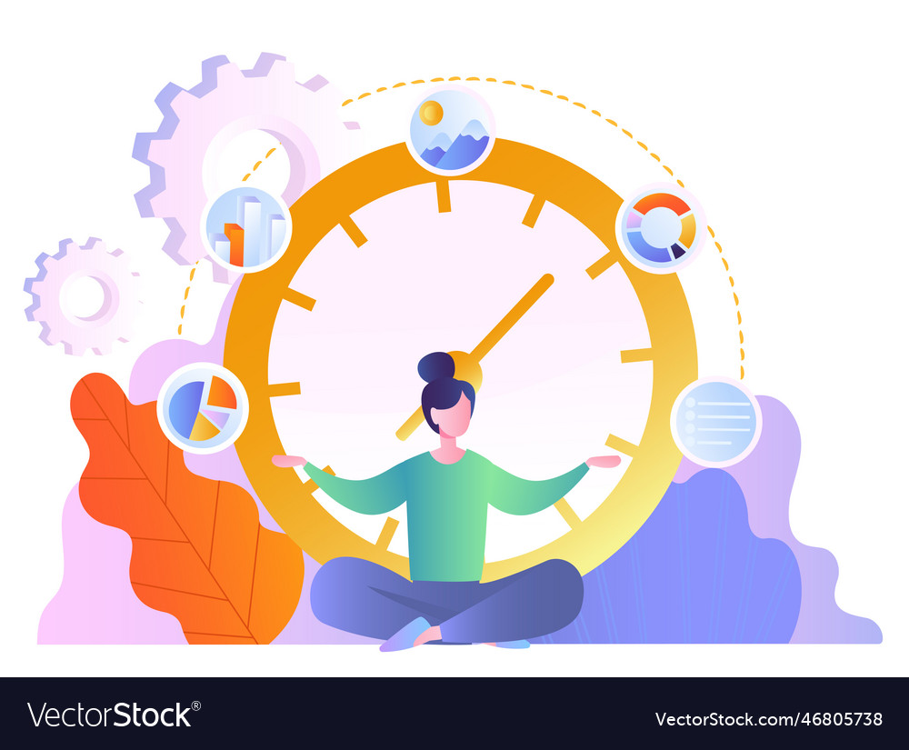 Concept of time management Royalty Free Vector Image