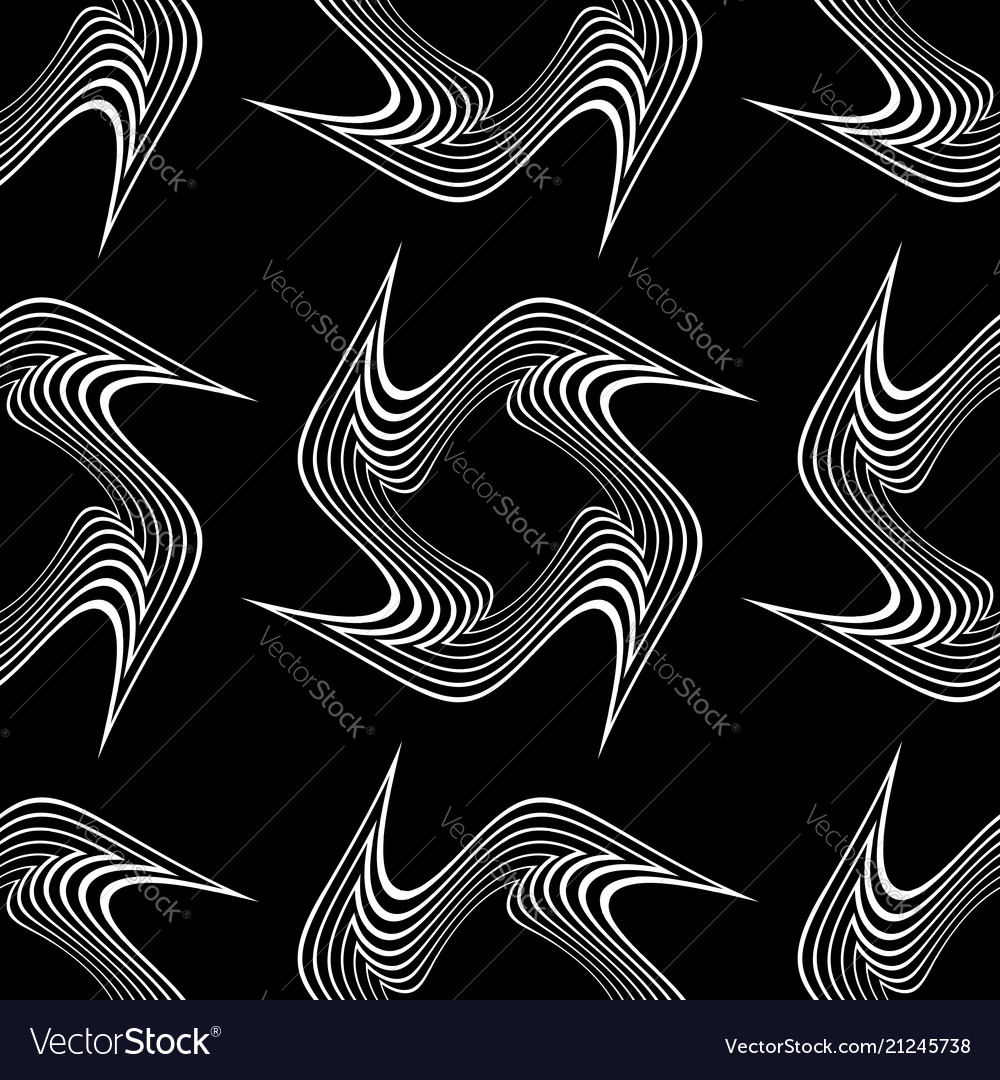 Design Seamless Monochrome Swirl Pattern Vector Image