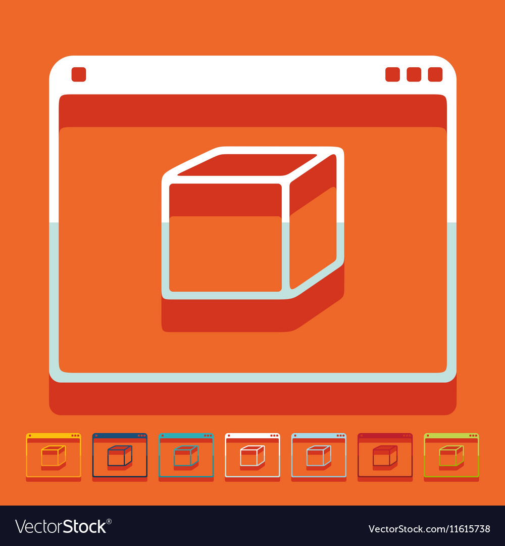 Flat design 3d model Royalty Free Vector Image