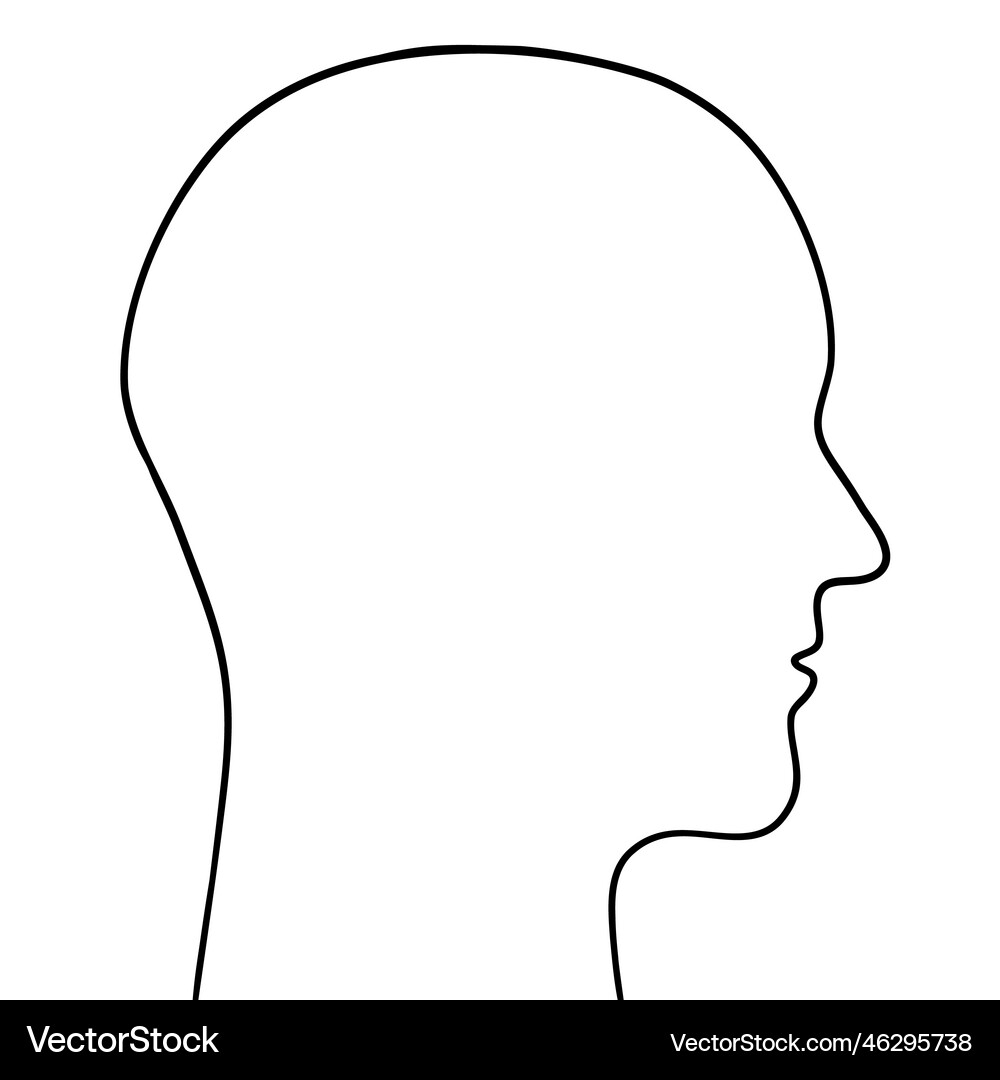 Head Outline - Simple Profile Royalty Free Vector Image