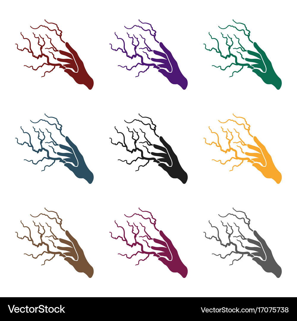Lightning spell icon in black style isolated on Vector Image