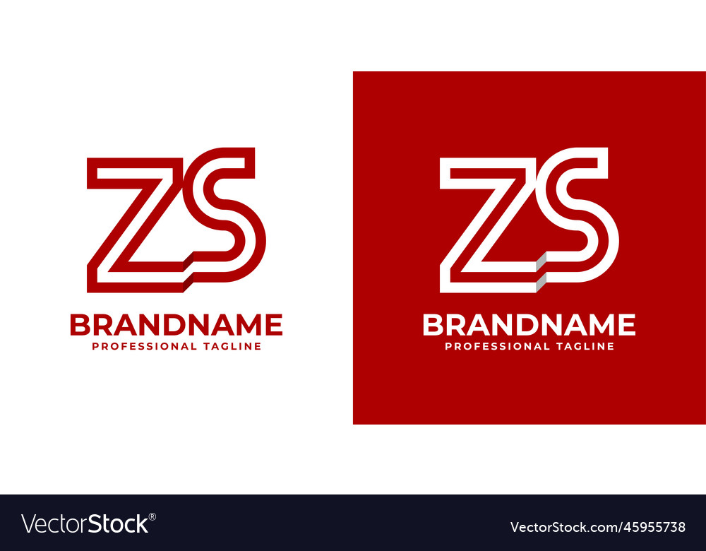 Modern letter sz monogram logo suitable for any Vector Image