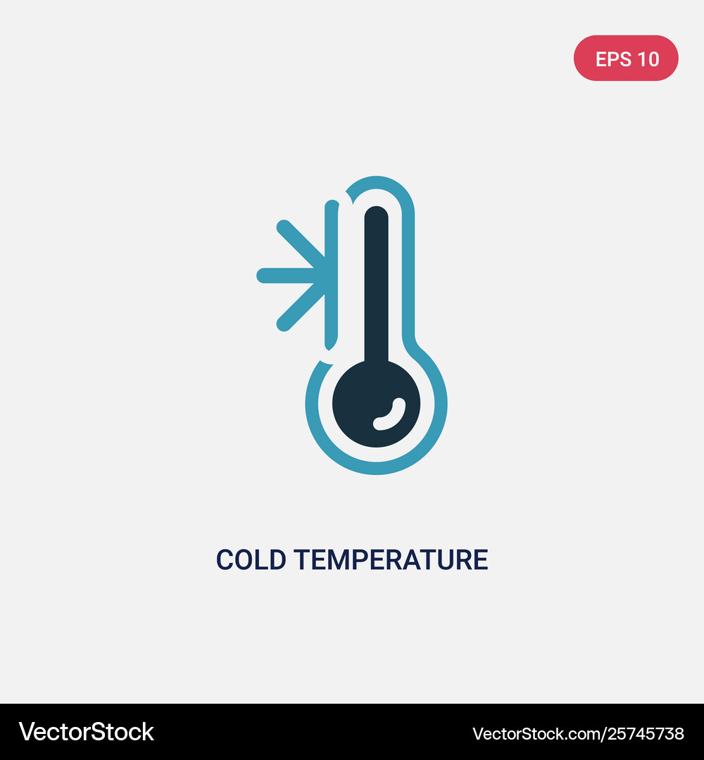 Two color cold temperature icon from meteorology Vector Image
