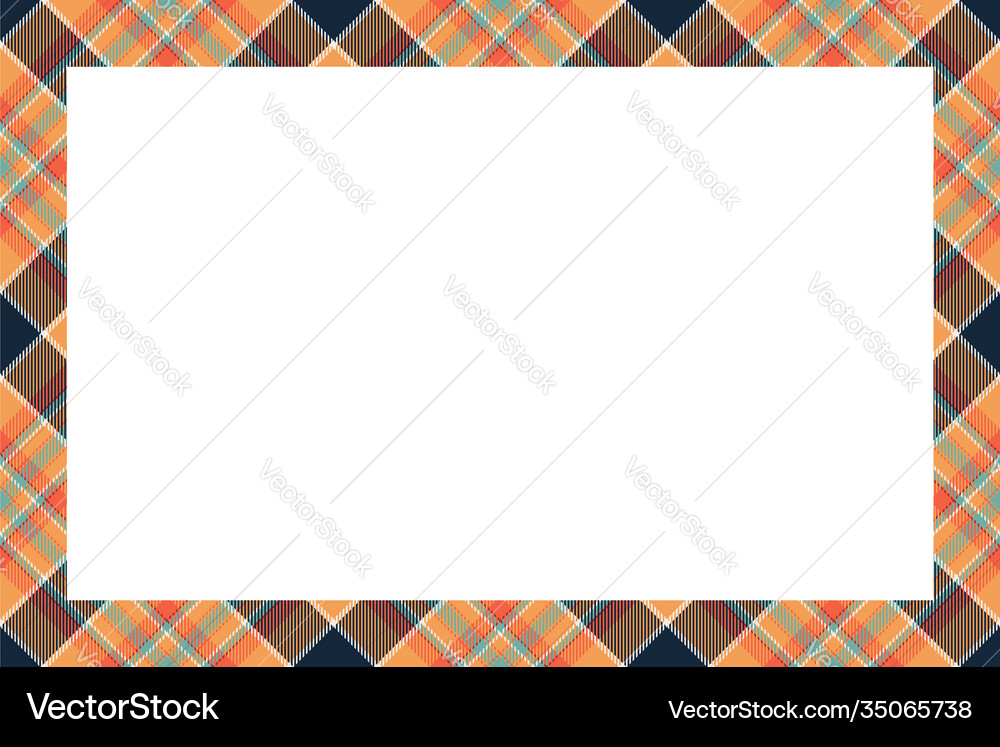 Vintage frame scottish border pattern retro Vector Image