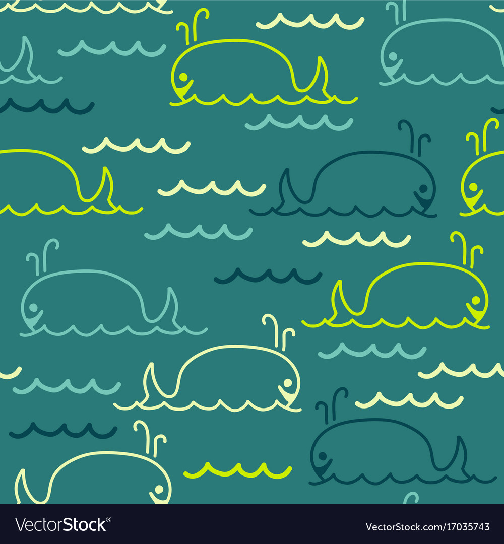 Abstract sea background with seamless pattern Vector Image