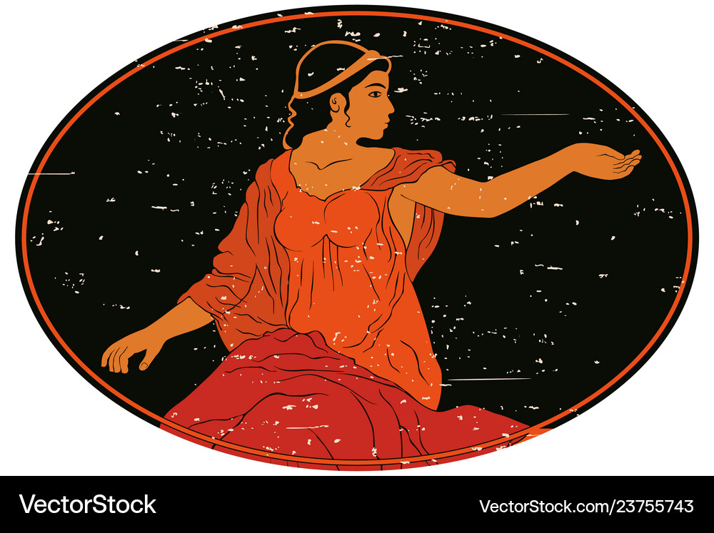 Ancient greek woman Royalty Free Vector Image - VectorStock