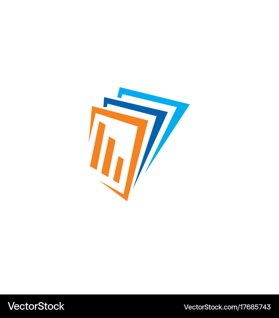 Business finance data paper logo Royalty Free Vector Image