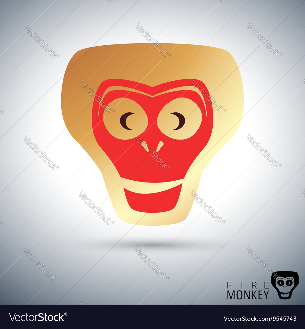 Fire monkey icon Royalty Free Vector Image - VectorStock