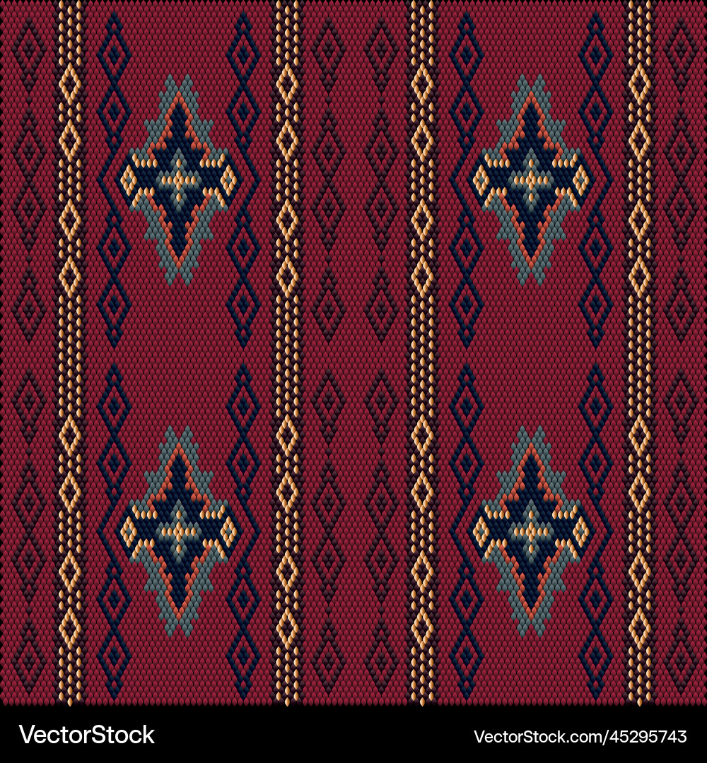Folk ornament national pattern ethnic embroidery Vector Image