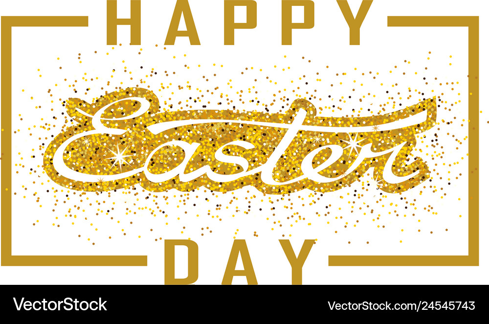 Greeting card with day of easter Royalty Free Vector Image