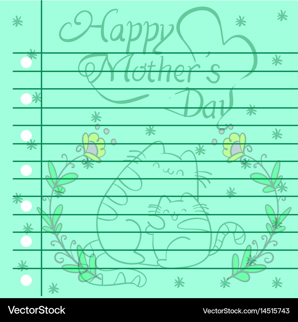 Mother day greeting card Royalty Free Vector Image