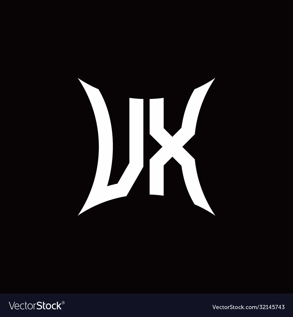 Vx monogram logo with sharped shape design Vector Image