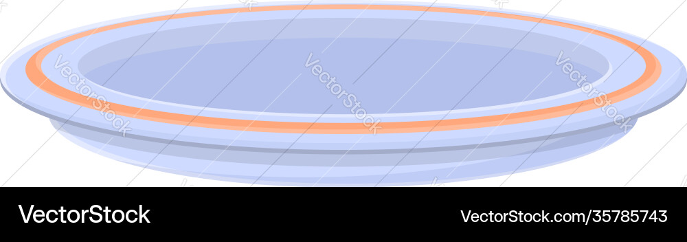 Waste plastic plate icon cartoon style Royalty Free Vector