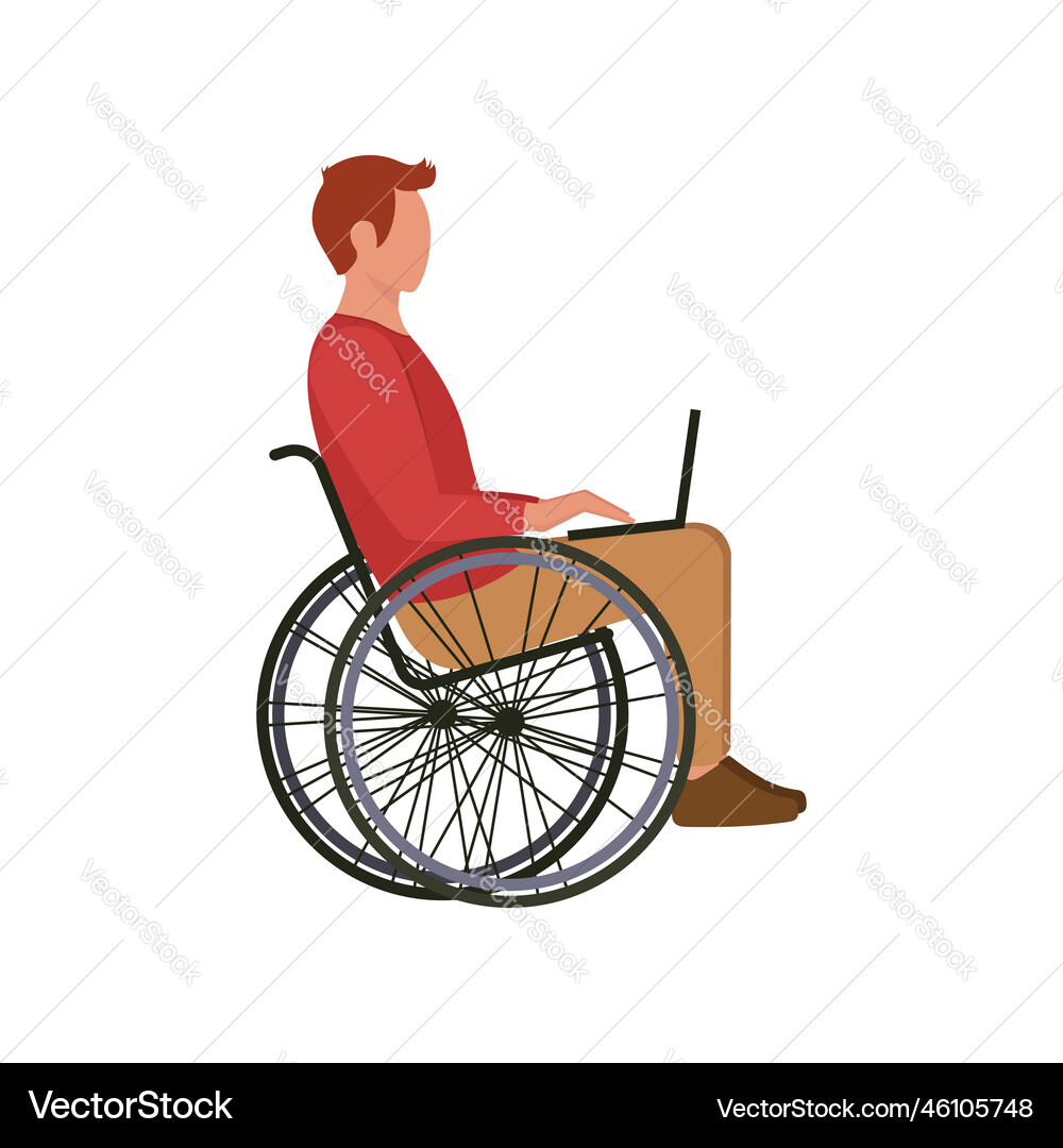 A man in a wheelchair Royalty Free Vector Image