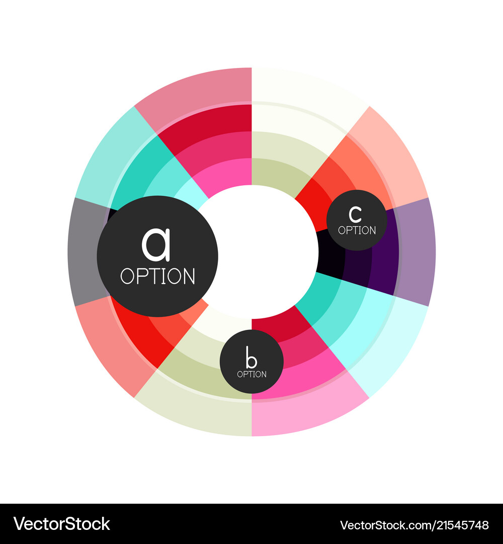 Abstract colorful geometric option infographics Vector Image
