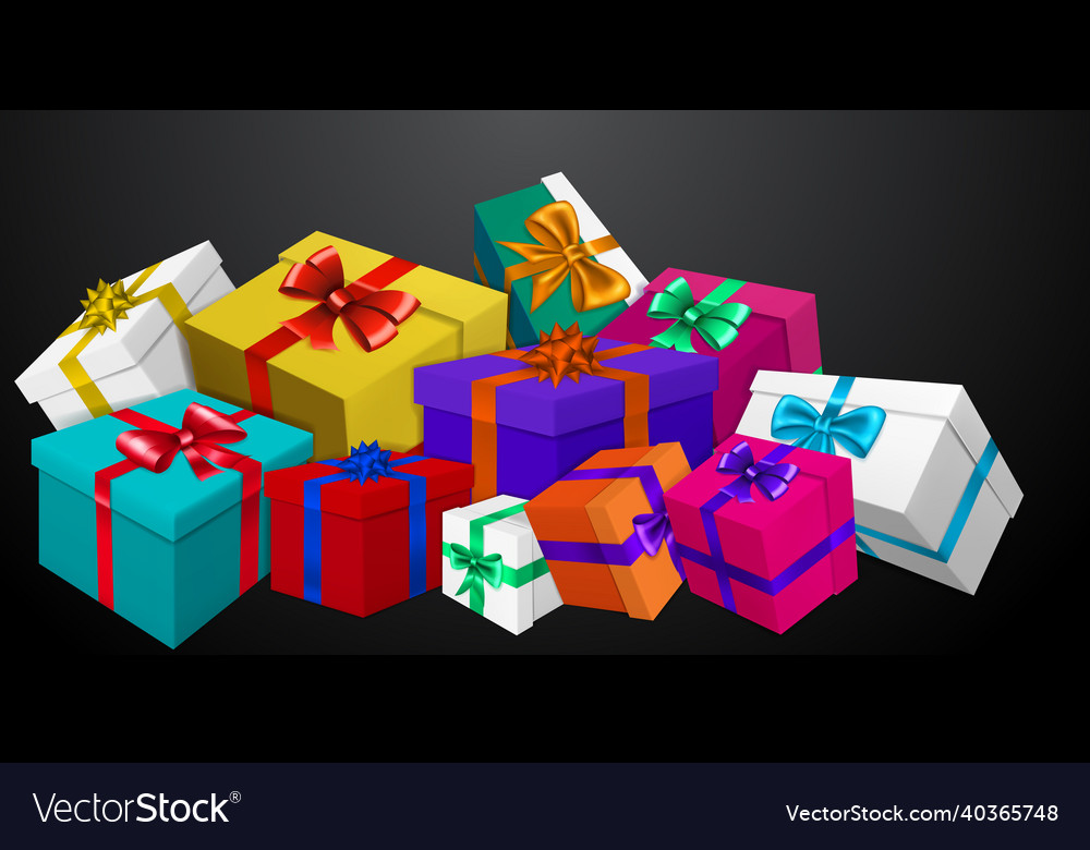 Background with gift boxes Royalty Free Vector Image