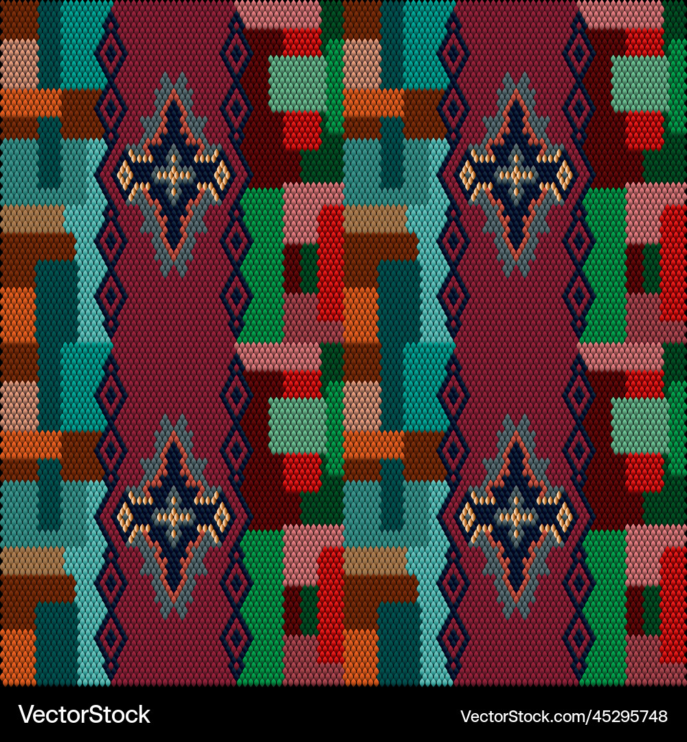 Folk ornament national pattern ethnic embroidery Vector Image