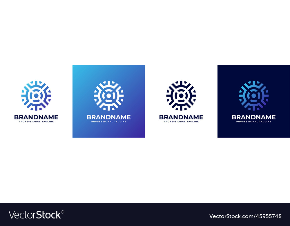 Multiple letter m technology logo e Royalty Free Vector