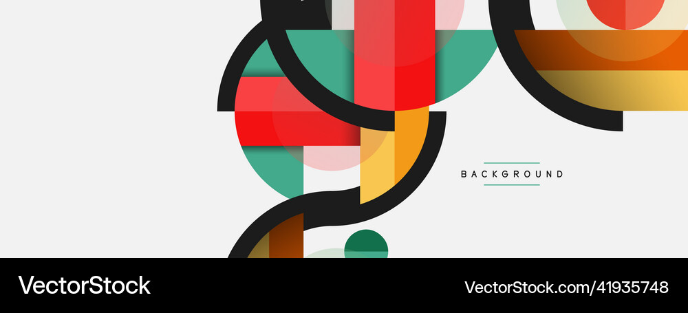 Round geometric shapes lines and circles Vector Image
