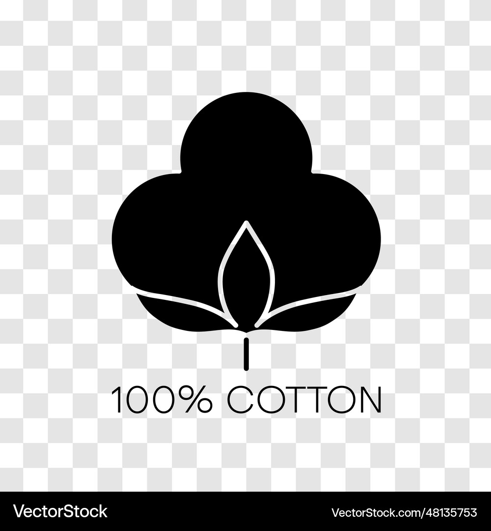 100 percent cotton icon Royalty Free Vector Image