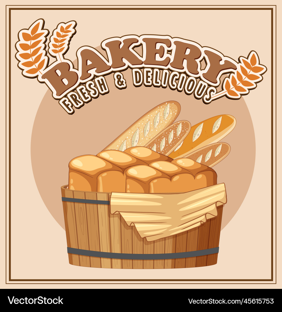 Bakery fresh and delicious banner Royalty Free Vector Image