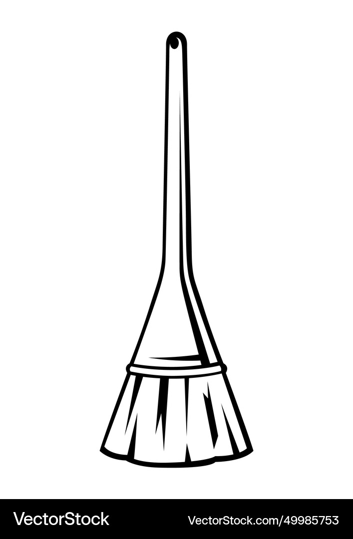 Broom housekeeping cleaning item Royalty Free Vector Image