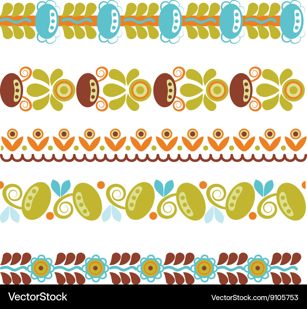 Five borders Royalty Free Vector Image - VectorStock