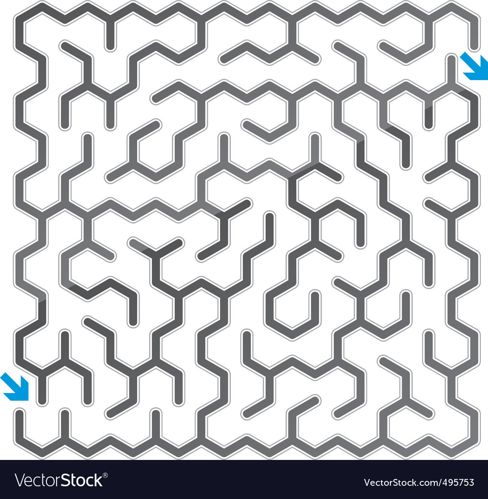 Gray maze Royalty Free Vector Image - VectorStock