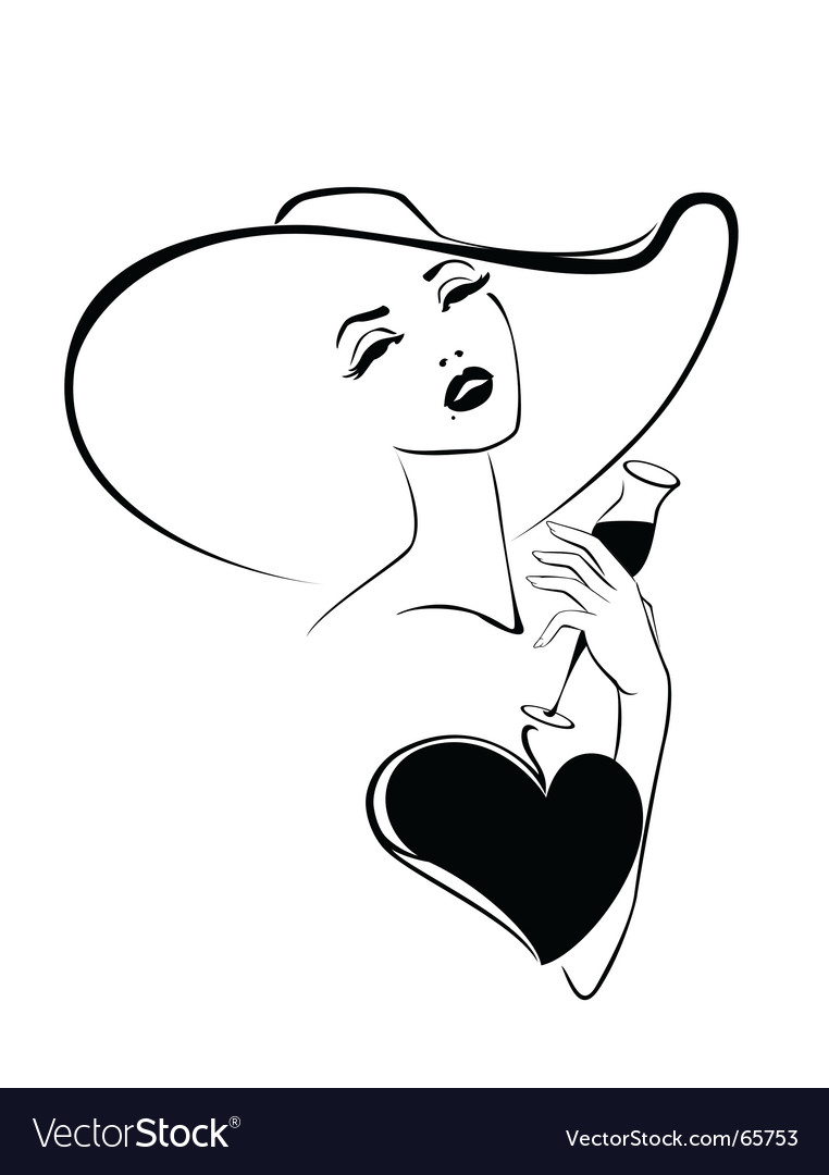 Lady Royalty Free Vector Image - VectorStock