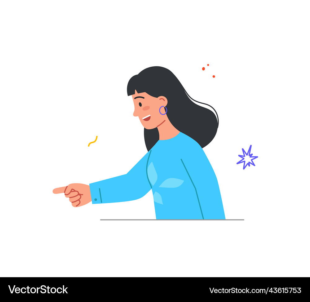 Person pointing their fingers Royalty Free Vector Image