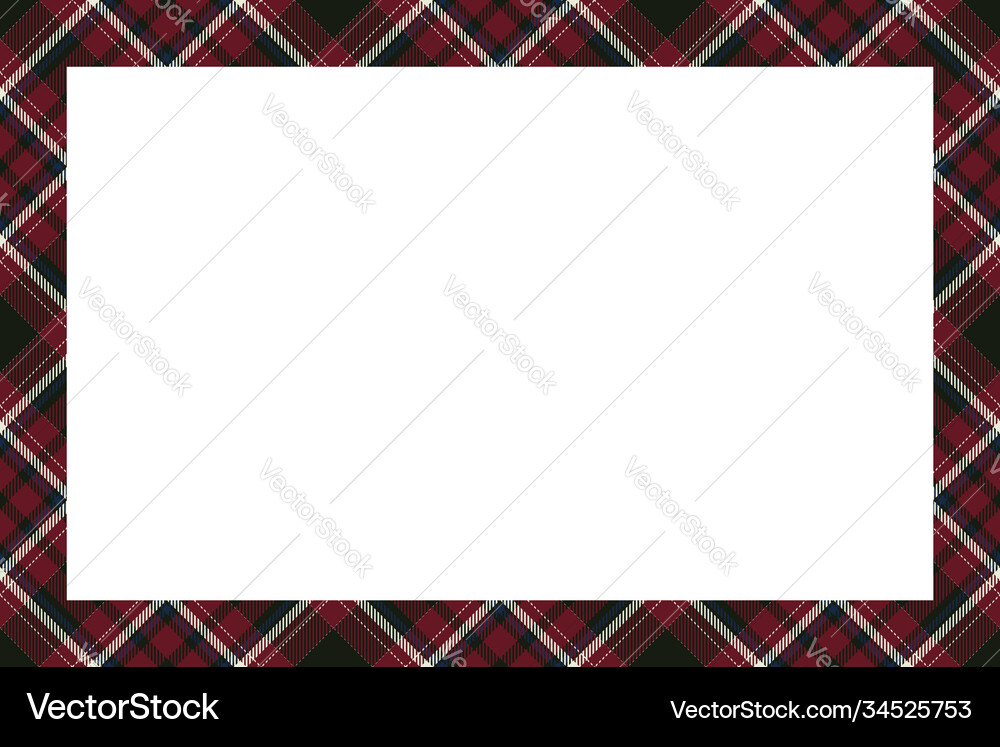 Vintage frame scottish border pattern retro Vector Image