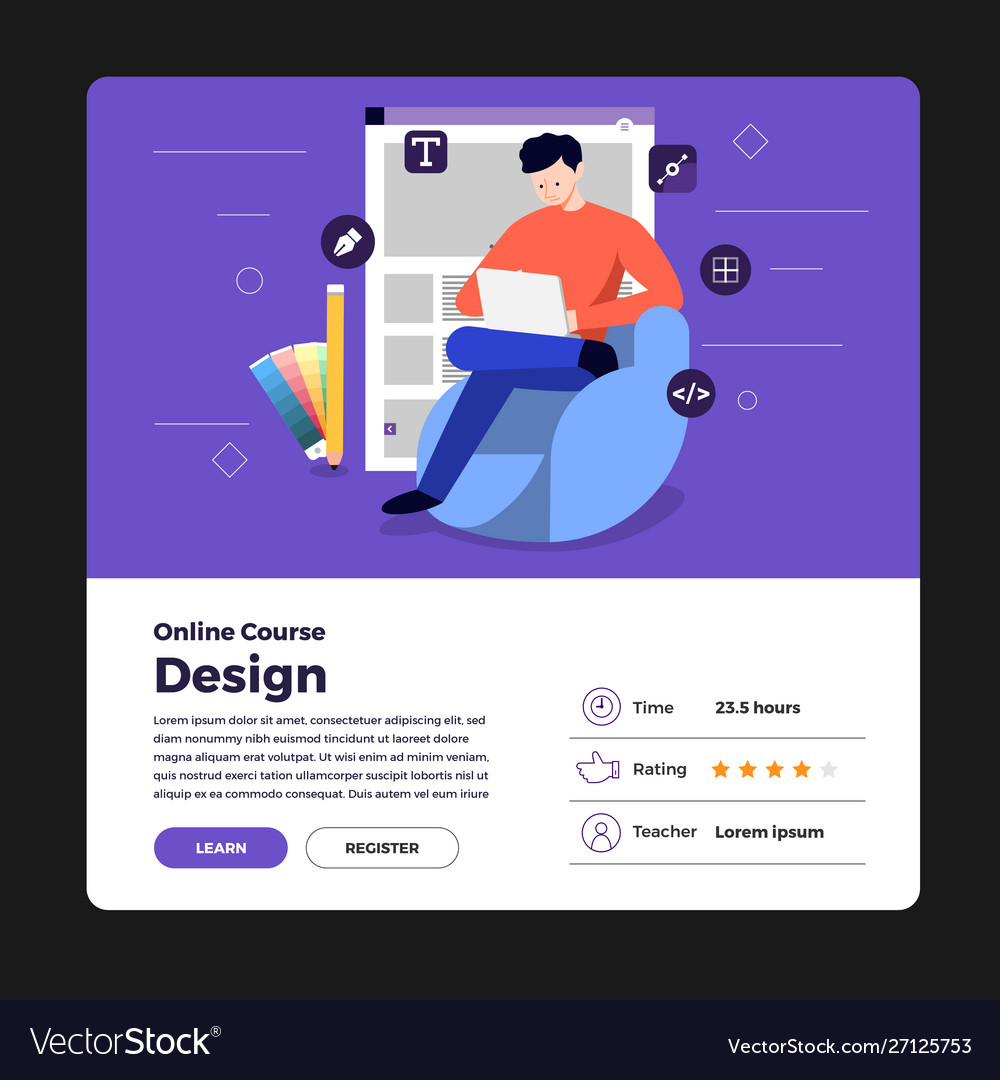 Web designer developer Royalty Free Vector Image