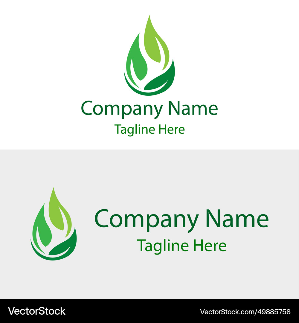3 green leaves logo Royalty Free Vector Image - VectorStock