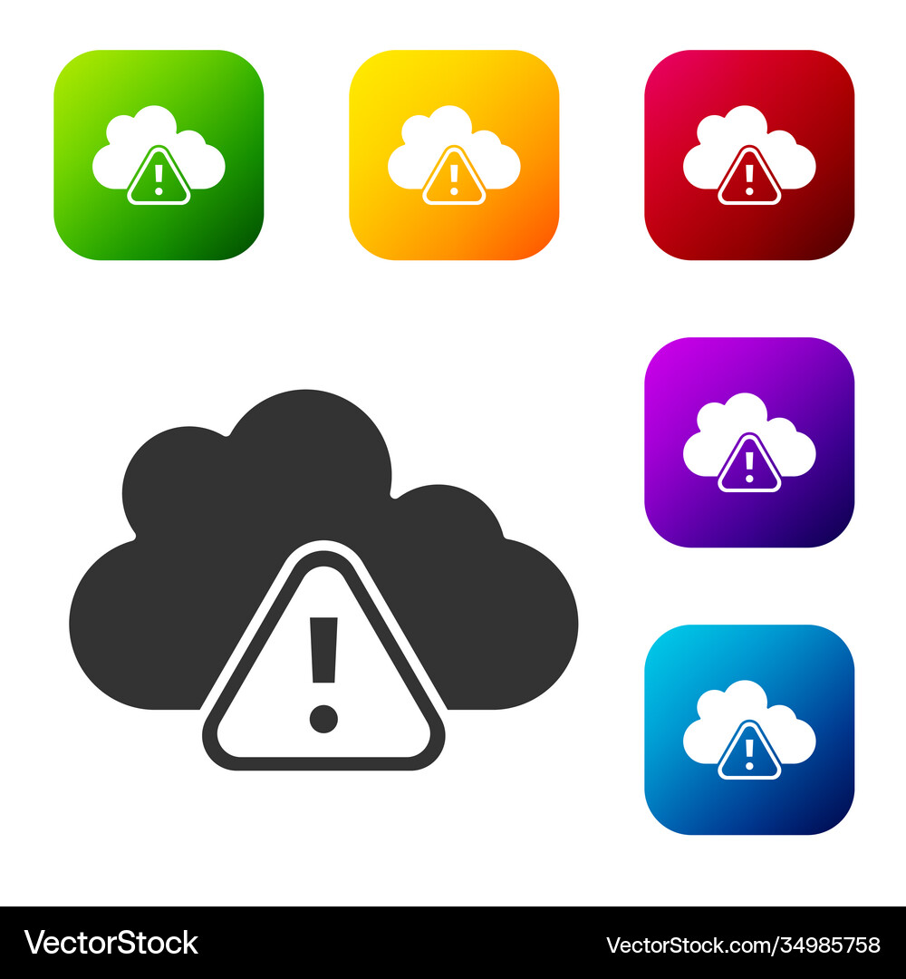 Black storm warning icon isolated on white Vector Image