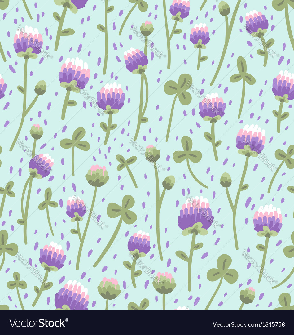 Clover pattern Royalty Free Vector Image - VectorStock