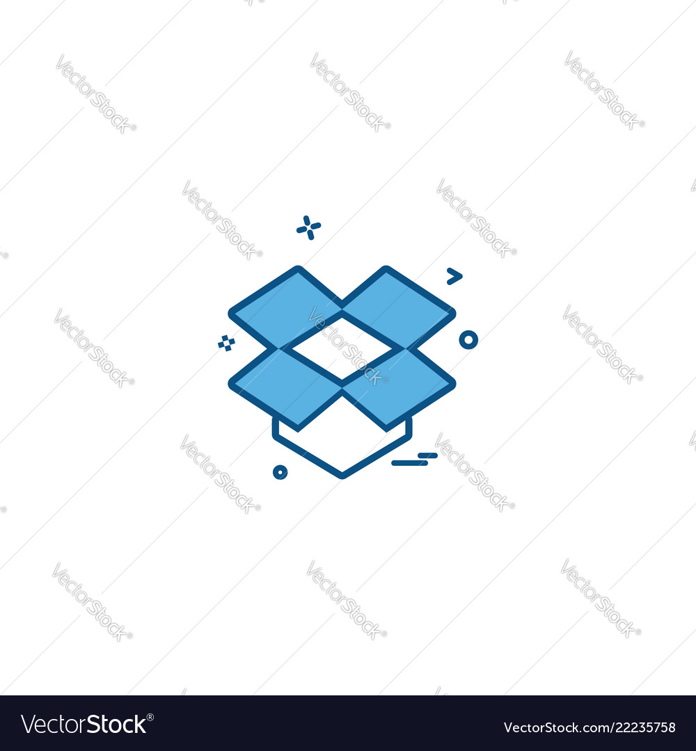 Dropbox icon design Royalty Free Vector Image - VectorStock