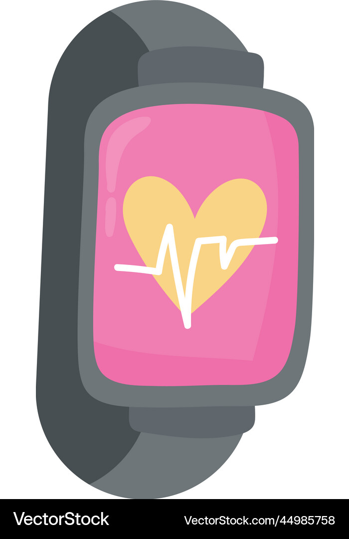 Fitness smart watch Royalty Free Vector Image - VectorStock