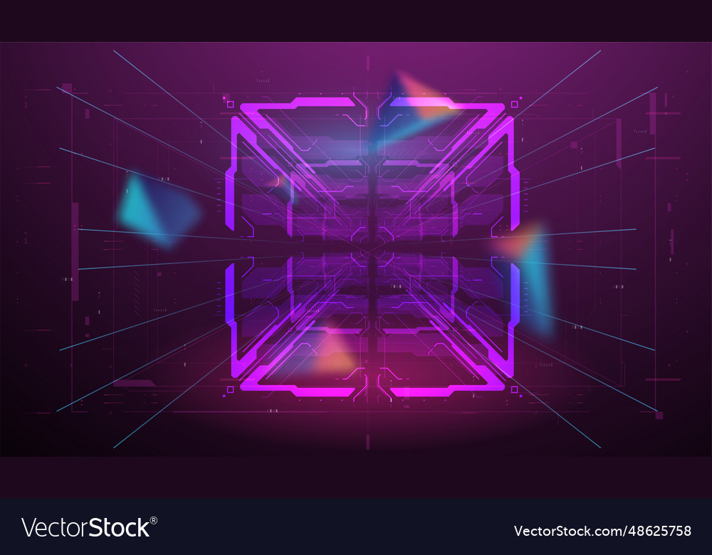 Futuristic hud frames sci fi technology template Vector Image
