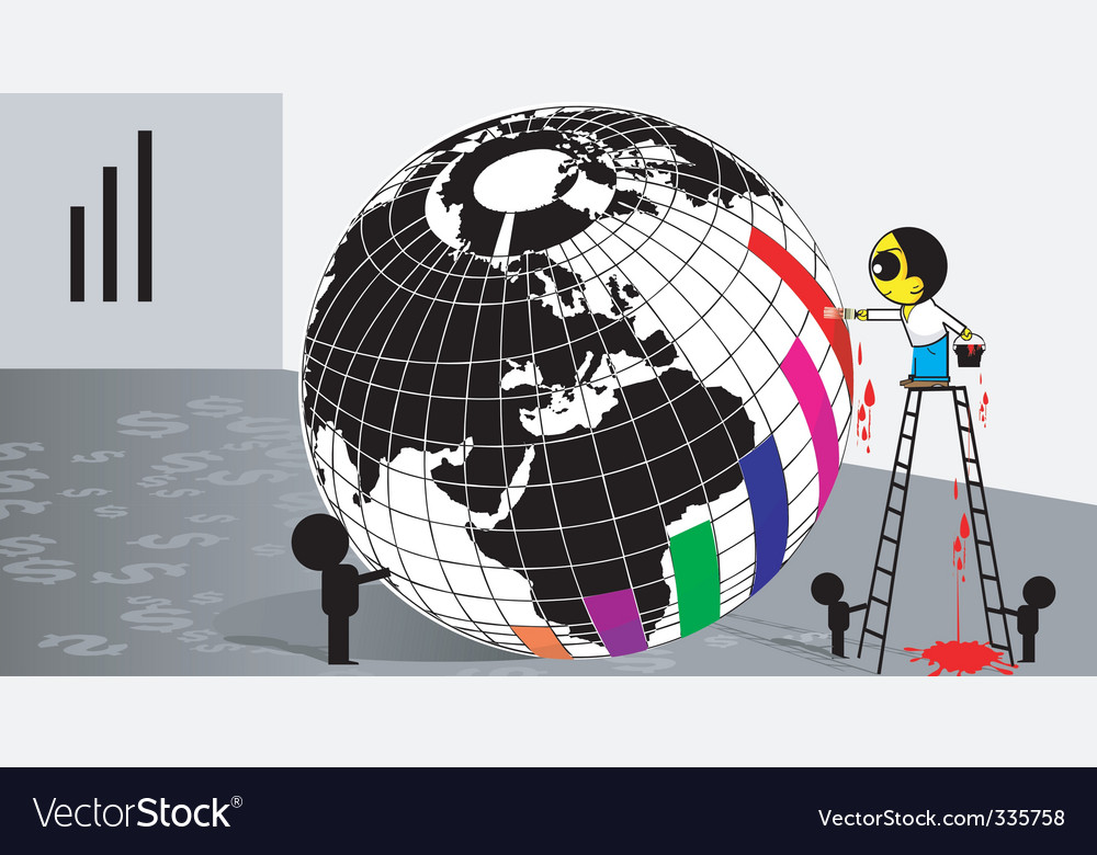 Graph glob Royalty Free Vector Image - VectorStock