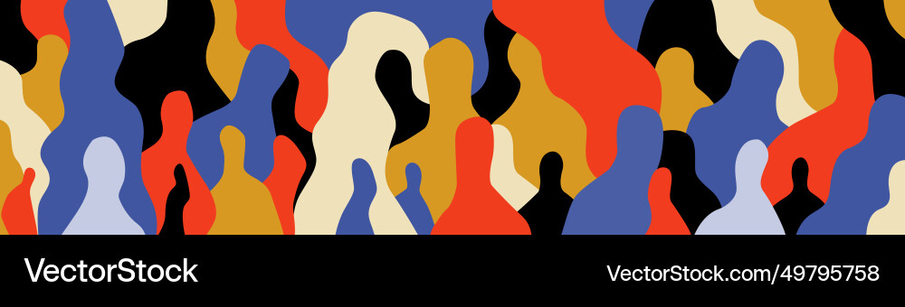 Group of people abstract Royalty Free Vector Image