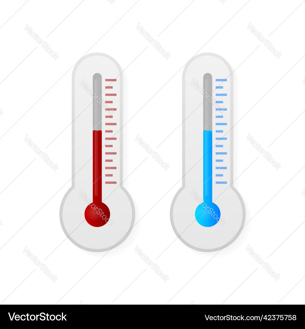 Linear measuring temperature for medical design Vector Image