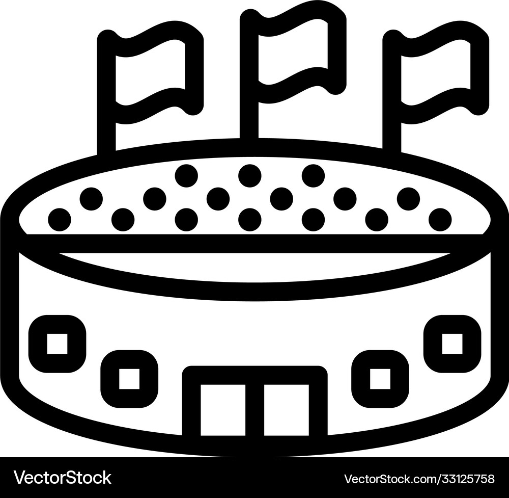 Stadium soccer line style icon Royalty Free Vector Image