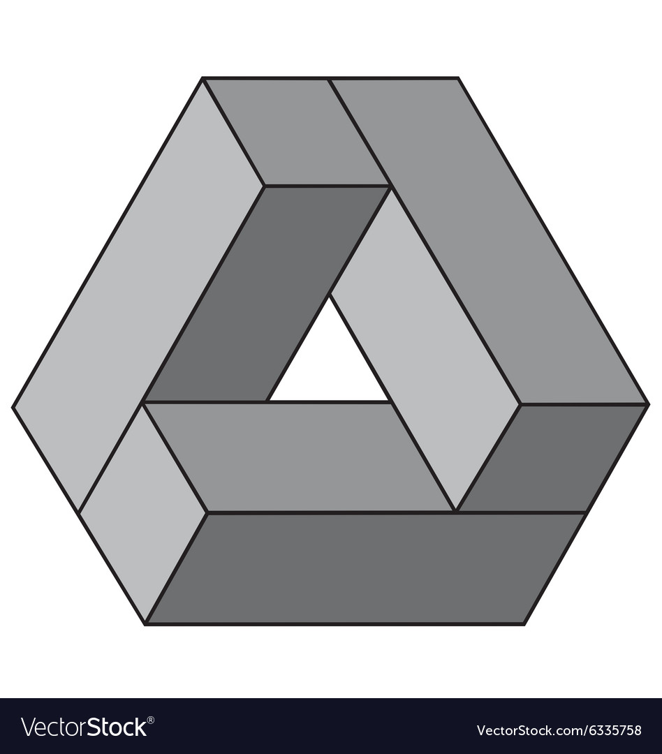 Three dimensional shape Royalty Free Vector Image