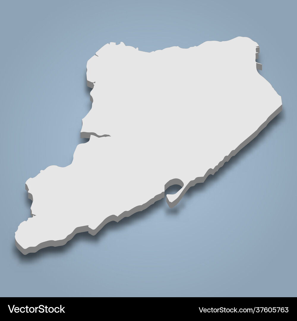 3d isometric map staten island is an island Vector Image