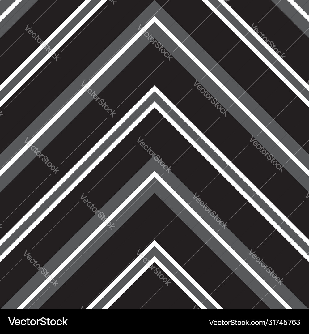 Black and white chevron diagonal stripes seamless Vector Image