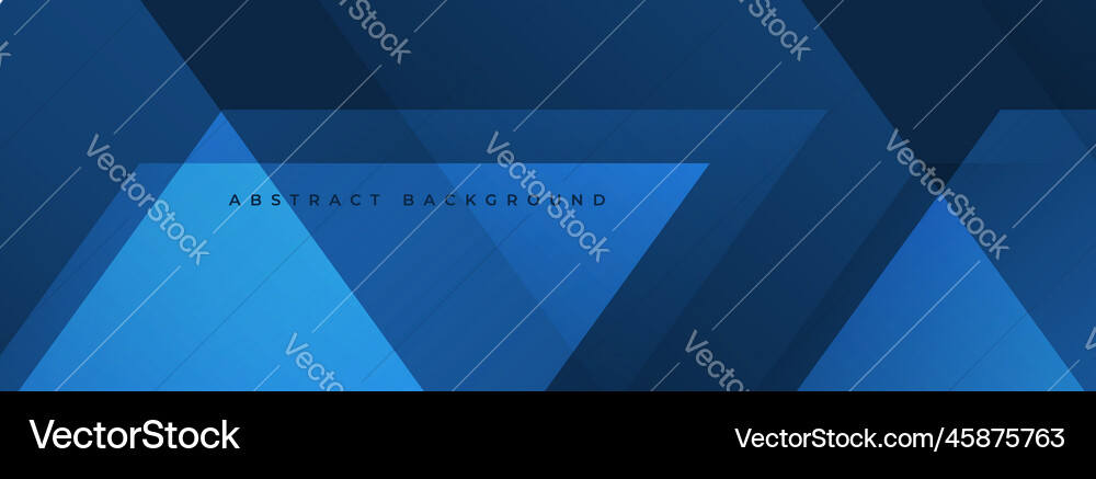 Blue modern abstract wide banner with geometric Vector Image