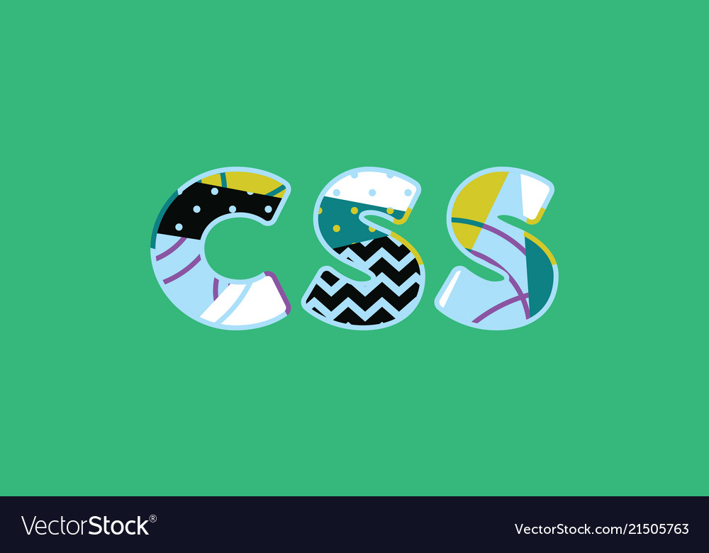 Css concept word art Royalty Free Vector Image