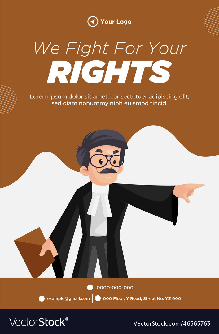 Flyer design of we fight for your rights template Vector Image