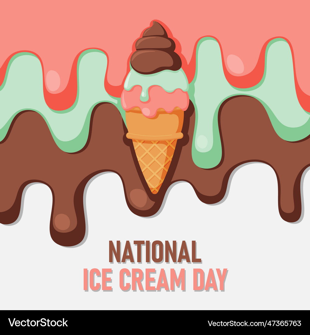 National ice cream day background Royalty Free Vector Image